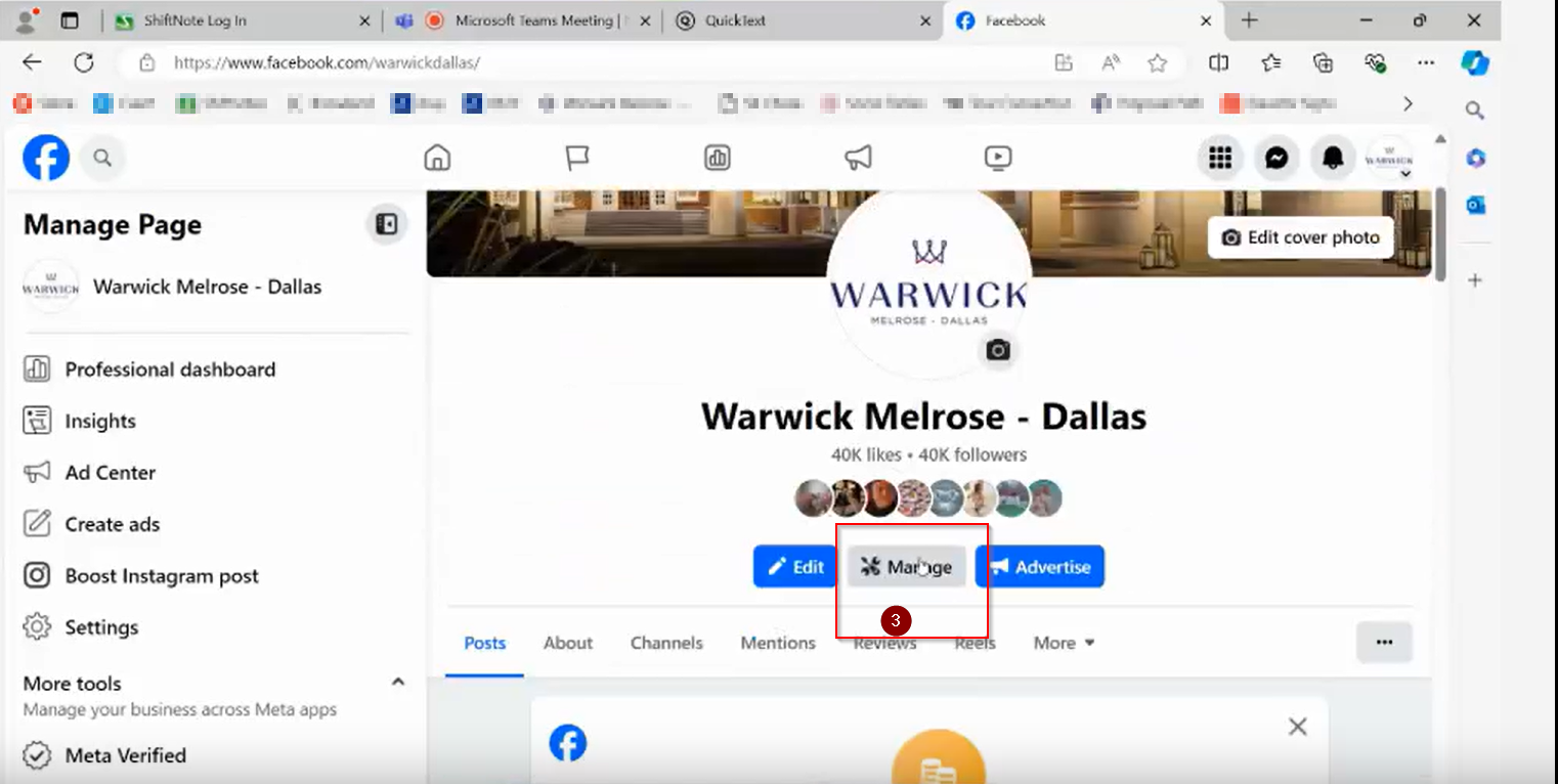 How to connect Facebook to Quicktext Dashboard?